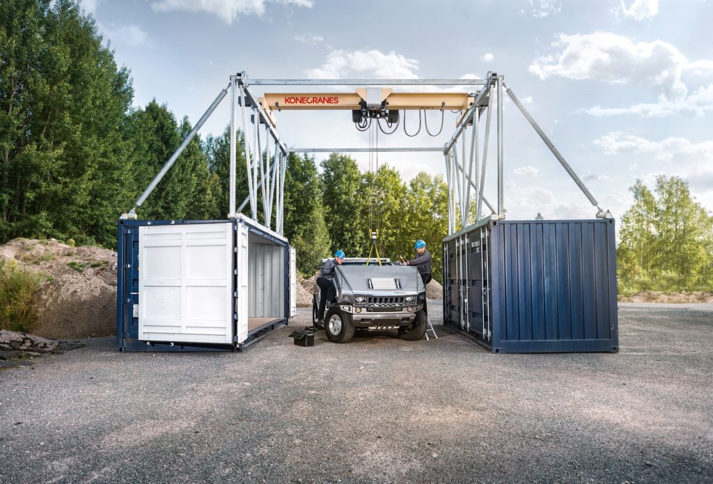 New pack-and-go Konecranes mobile crane on shipping containers for ...