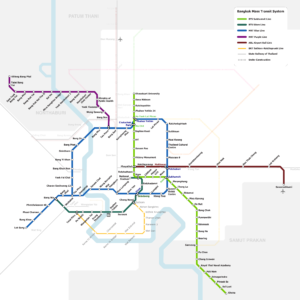 Bangkok Metro Route Map – Thailand Construction and Engineering News