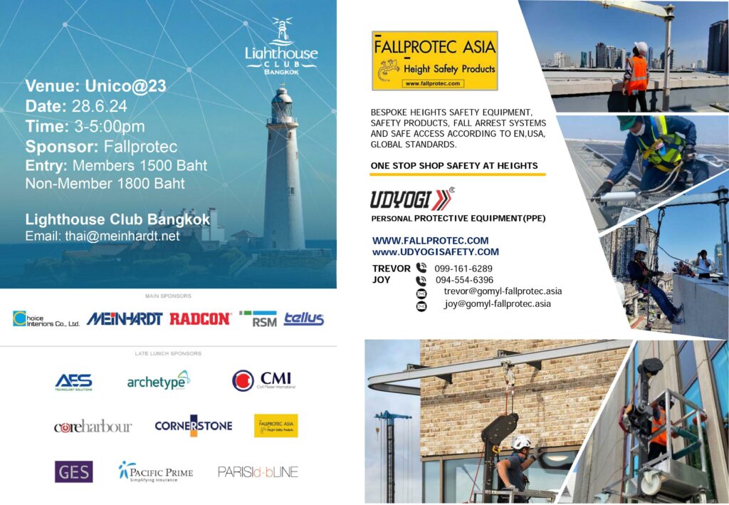 Bangkok Lighthouse Late Lunch On 28 June 2024 – Sponsored By Fallprotec ...